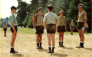 Boys in short shorts: More fit uniformed scouts