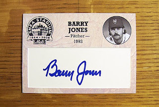 The Amazing Shea Stadium Autograph Project: #424) BARRY JONES