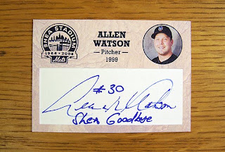 The Amazing Shea Stadium Autograph Project: #564) ALLEN WATSON