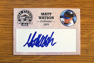 The Amazing Shea Stadium Autograph Project: #665) MATT WATSON