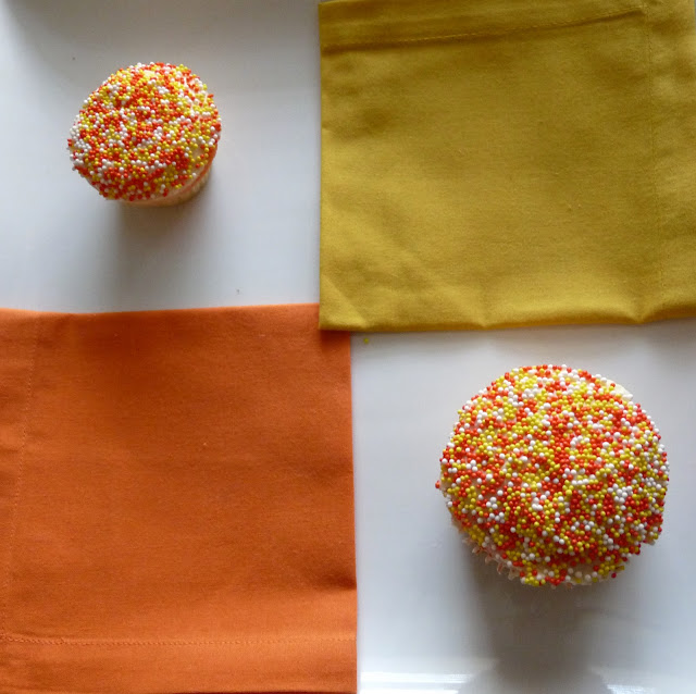 candy corn layered cupcakes