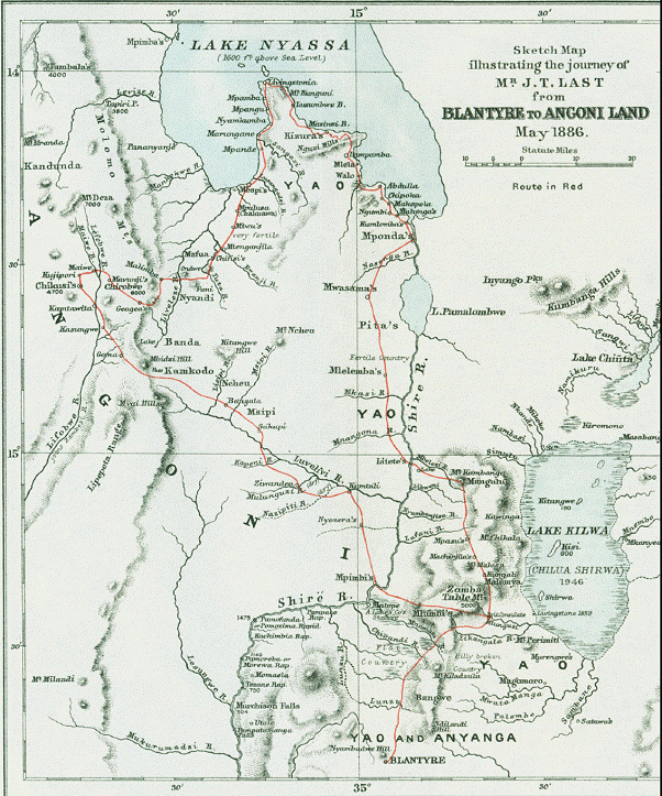 A JOURNEY FROM BLANTYRE TO ANGONI-LAND AND BACK IN MAY 1886 ~ NGONI PEOPLE
