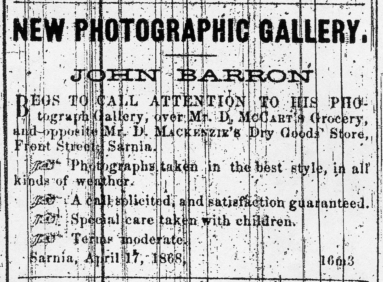 Ontario Photos and Photographers of the Past: John Barron (1842-1924 ...