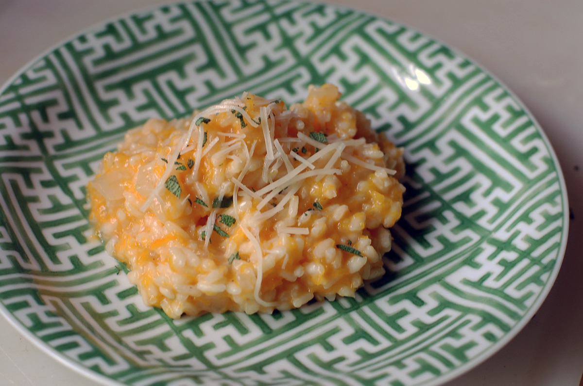 to Paris and back: winter squash risotto