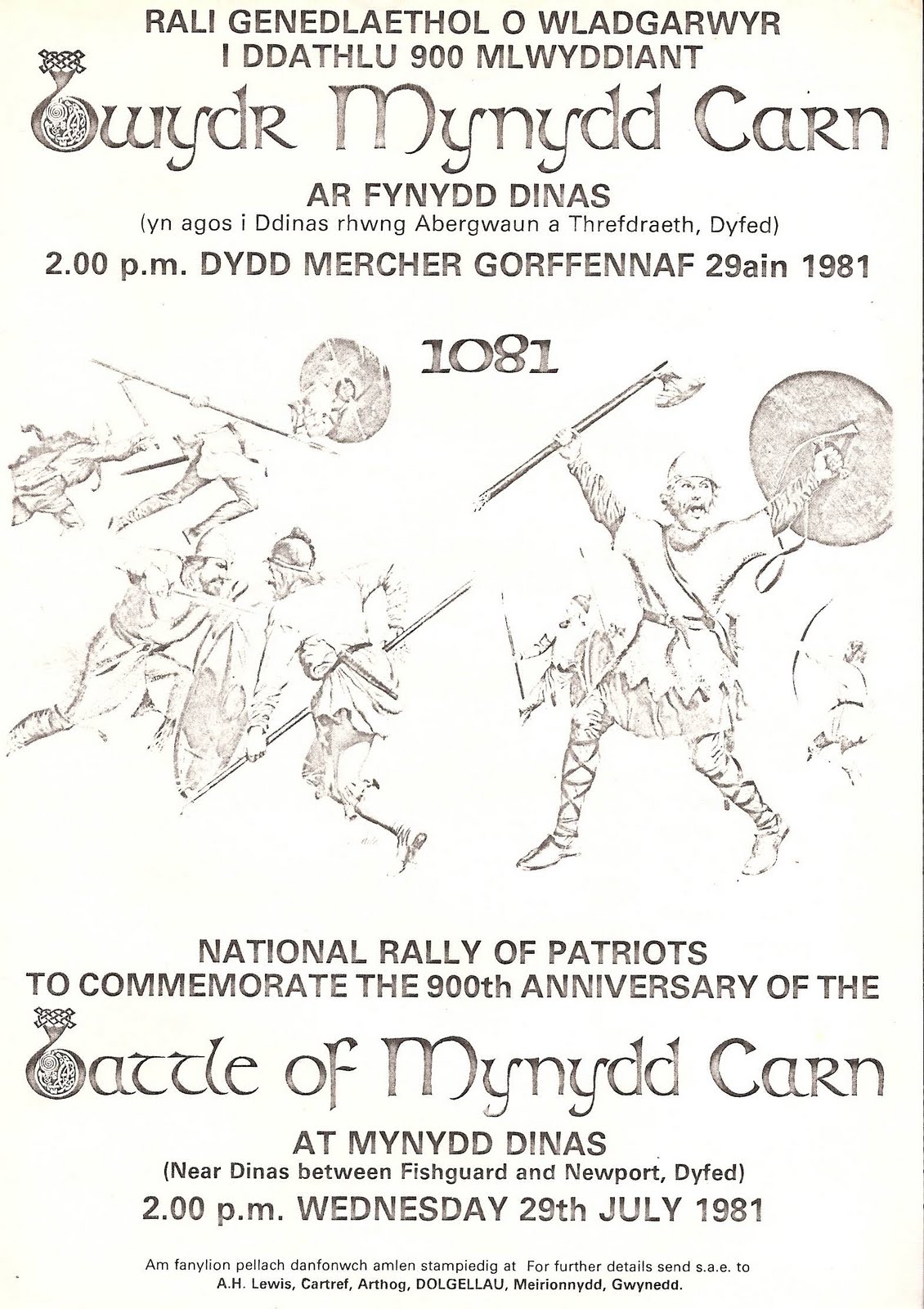 I'R GAD: Welsh Medieval Battlefields Campaign.: BATTLE of MYNYDD CARN 1081.