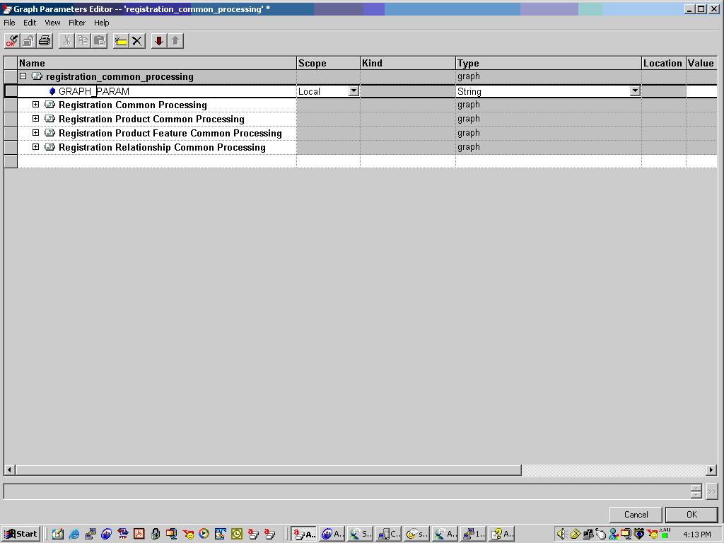 AB INITIO TUTORIALS: Graph Parameter Editor