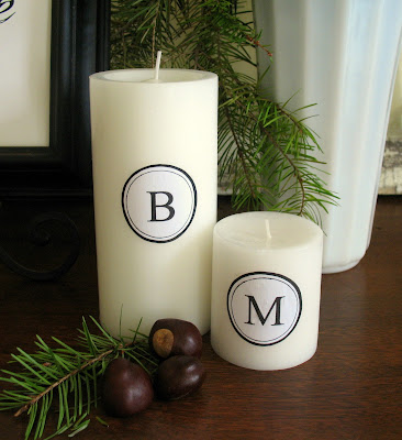 The Pink Peony of Le Jardin: Monogrammed Candles