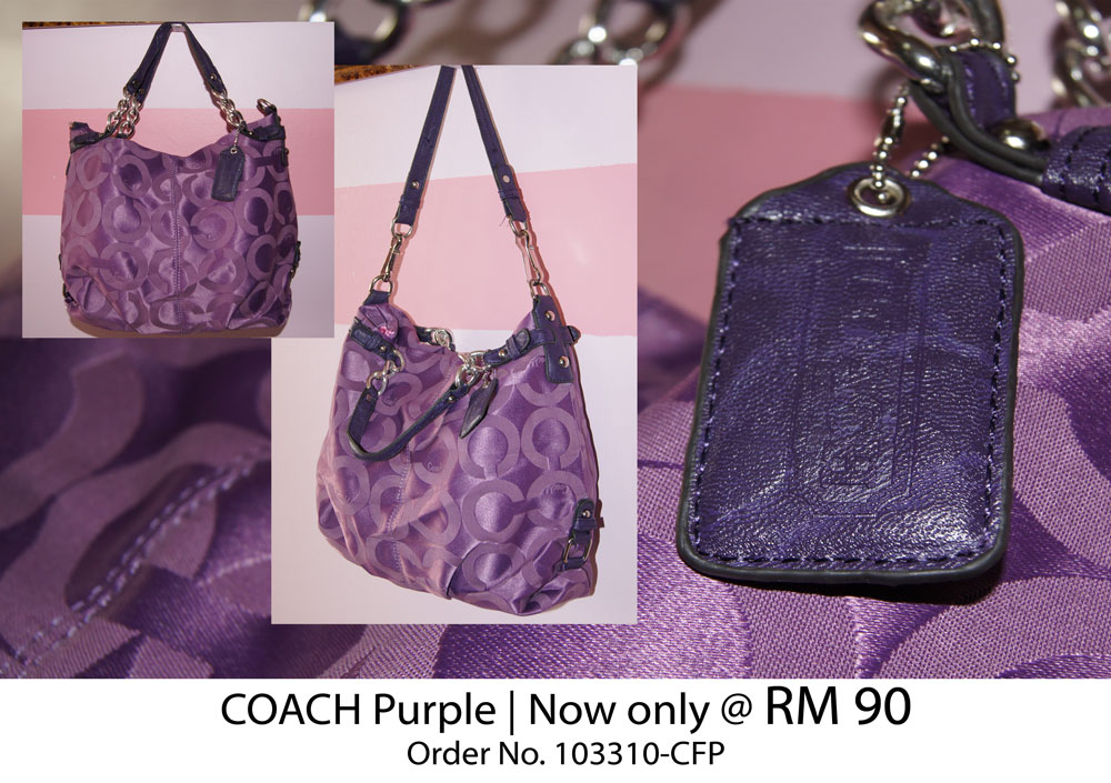 LurvelyLadies: COACH Purple Handbag | NOW Only @ RM 90 | Order #103310-CFP