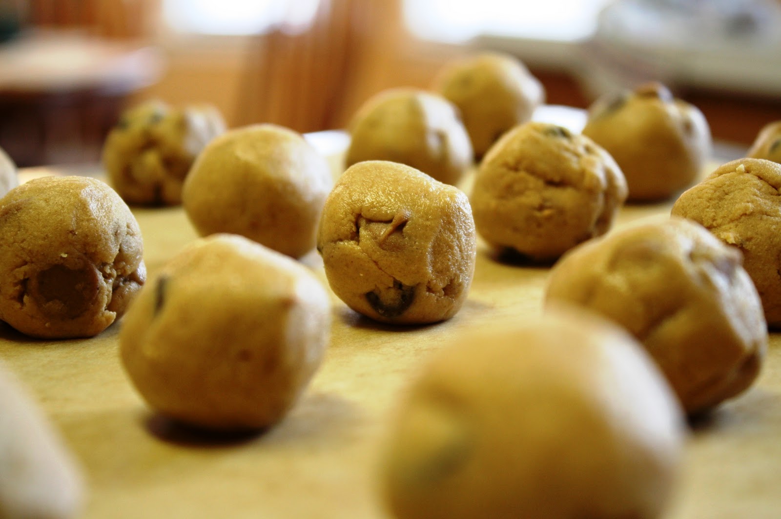 Peanut Butter Cookie Dough Balls - Saving Room for Dessert