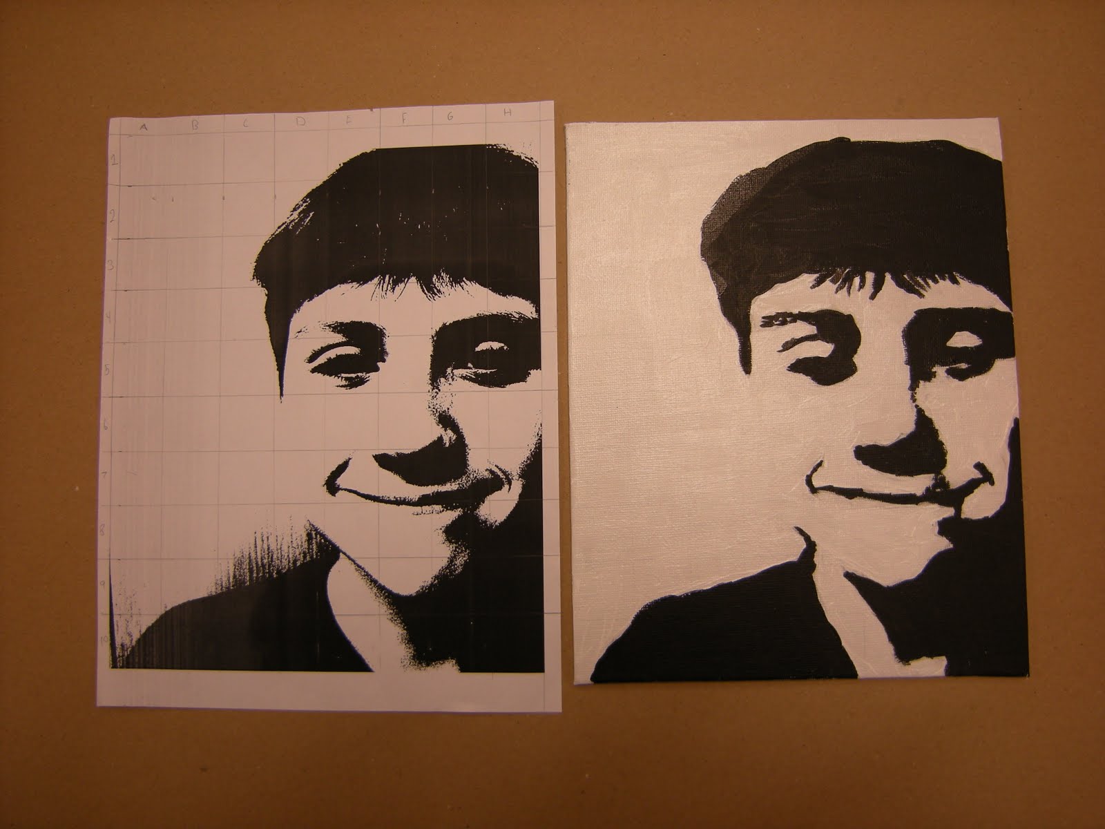 Tart--Teaching Art with Attitude: High Contrast Grid Self-Portraits