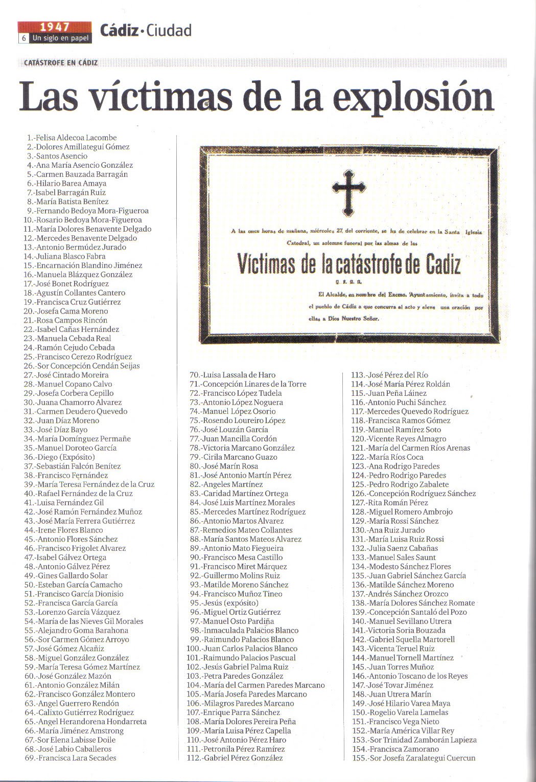 Proyecto Integrado 2 Argantonio: LA EXPLOSIÓN DE CÁDIZ DE 1947.