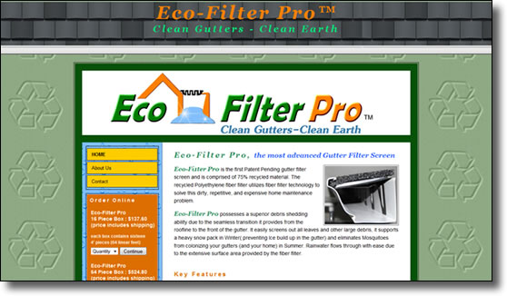 Moondog Web Design News: Eco-Filter Pro website goes "live"