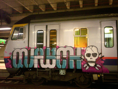 Skull Art on Train