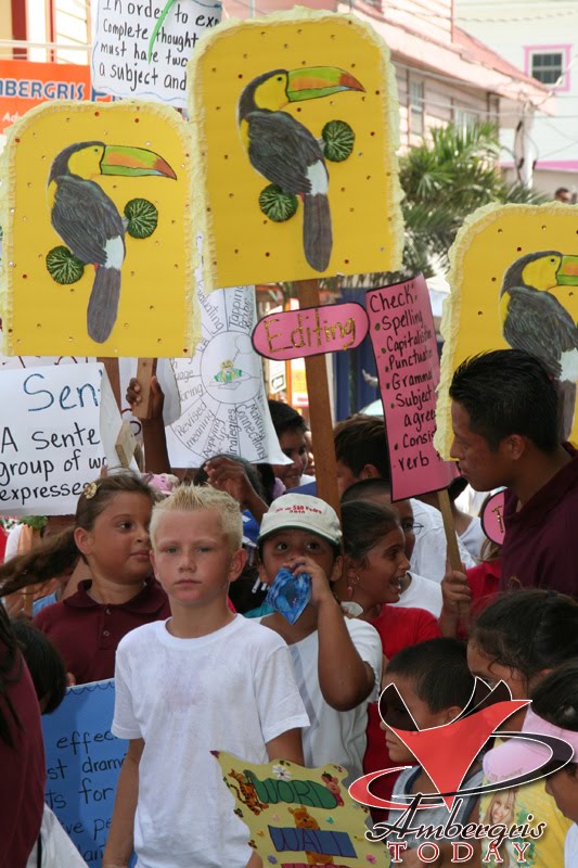 Schools Parade on Intl' Literacy Day - Ambergris Caye Belize Message Board