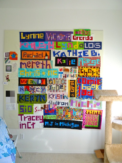 Lazy Gal Quilting: Student Names and Letters Progress