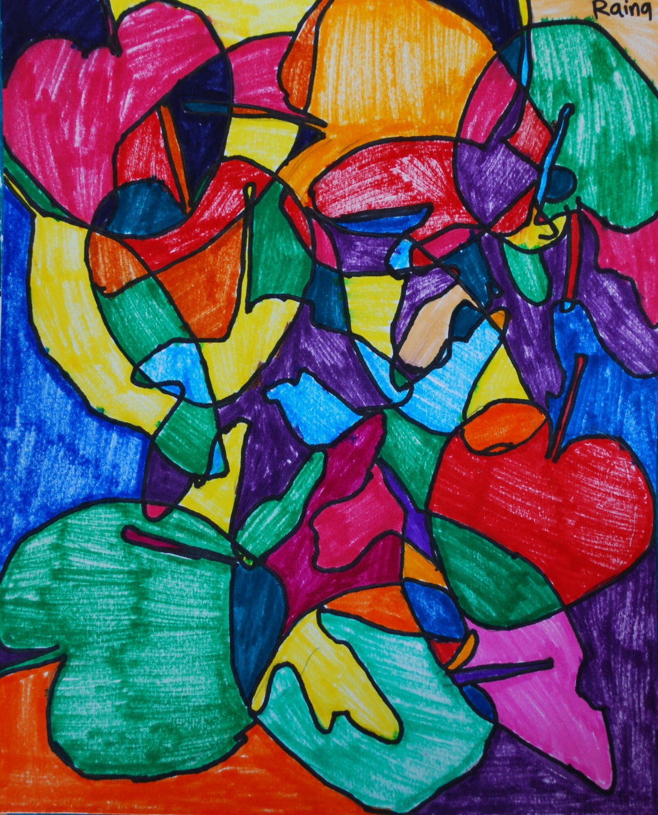 Katie Morris Art: 3rd Grade Leaf Designs