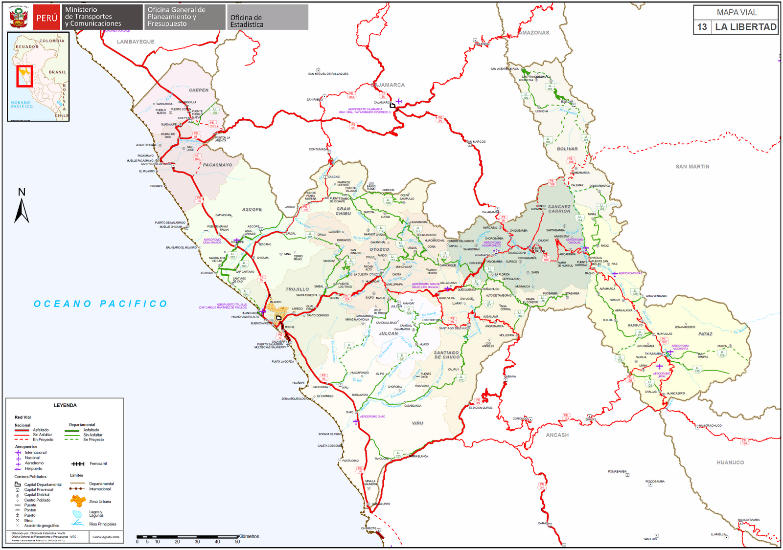 Por las Rutas del Perú: Perú - La Libertad (red vial)