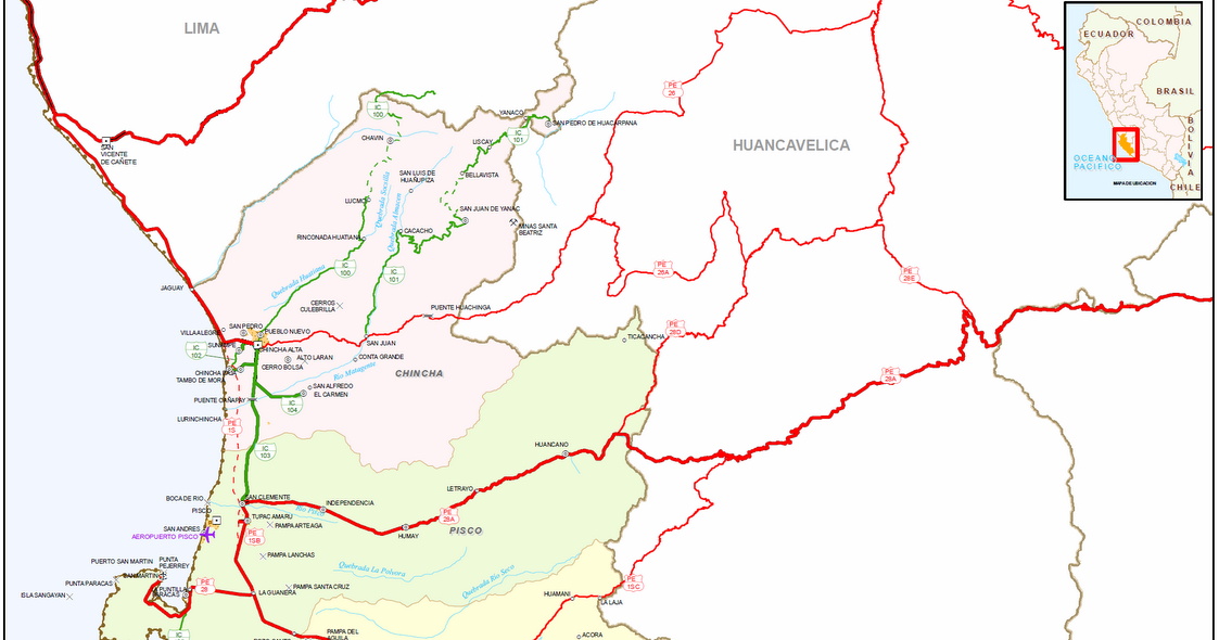 Por las Rutas del Perú: Perú - Ica (red vial)