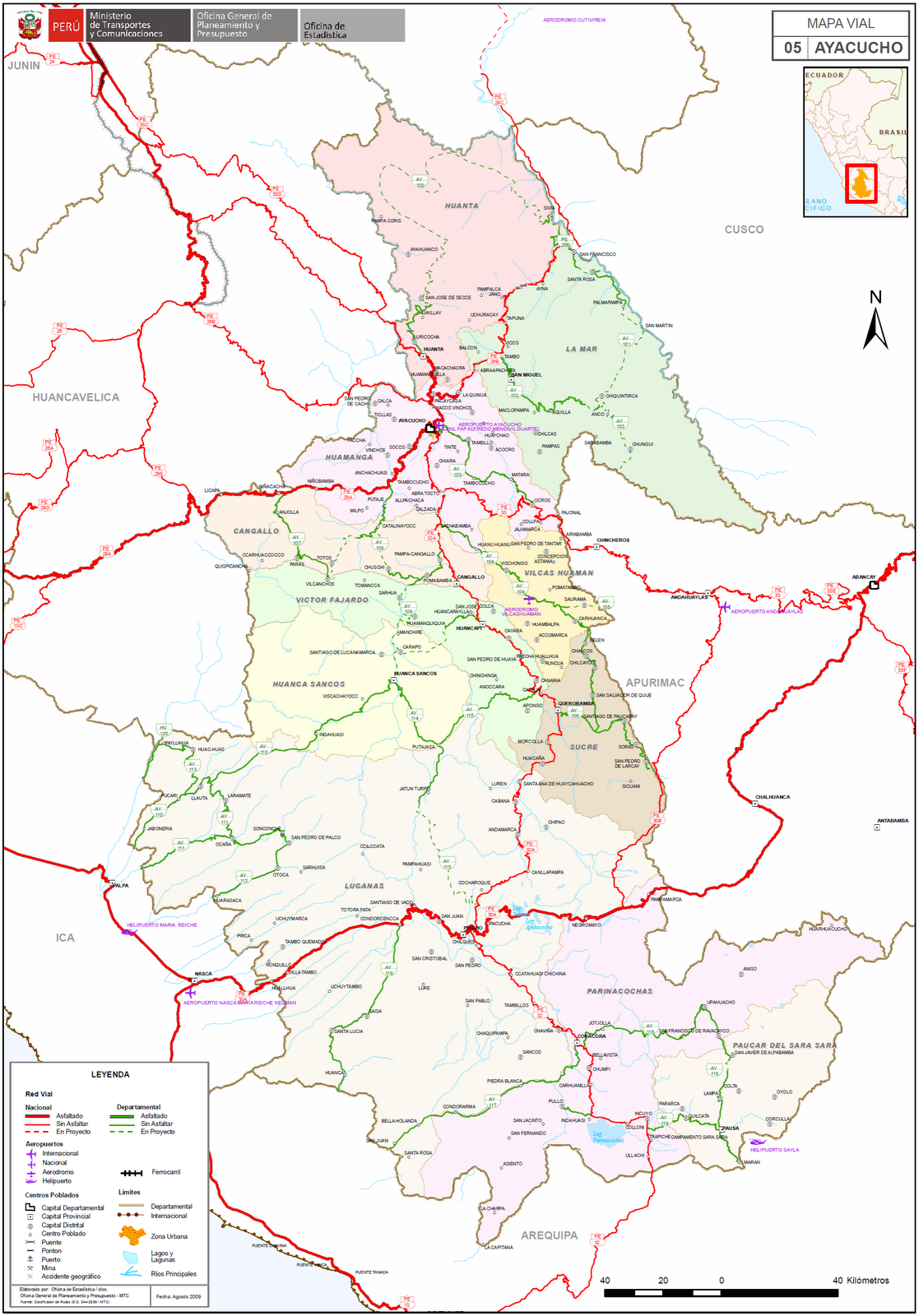 Por las Rutas del Perú: Perú - Ayacucho (red vial)