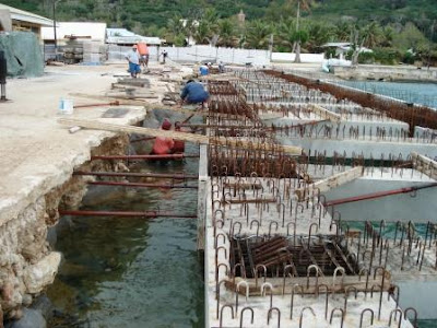 Quai de Moerai: Coffrage et Clavetage des poutres