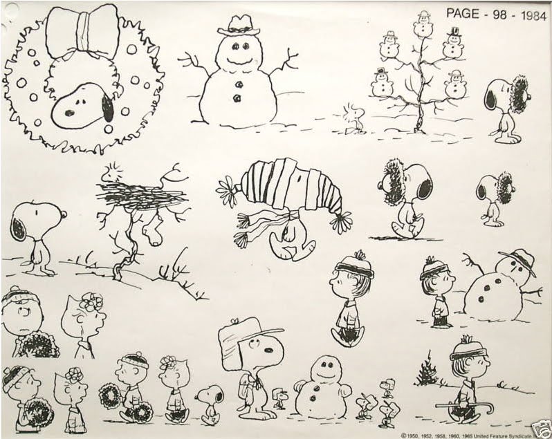 Cartoons, Model Sheets, & Stuff: Peanuts Model Sheets