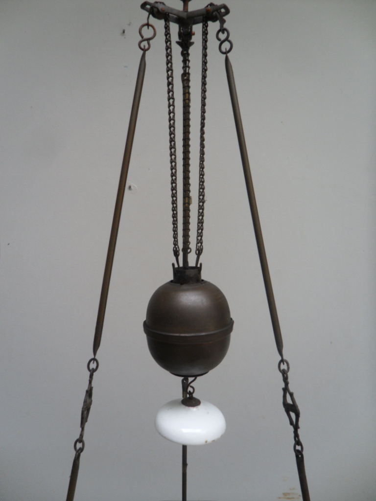 Henry Antique Collections: Antique Brass Hanging Lamp