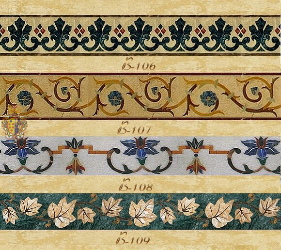 Flower Inlay Tile 06