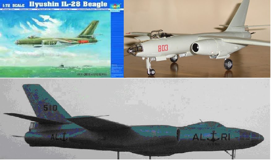 AIRPLANE SCALE MODELKIT: Ilyushin Il-28 Beagle