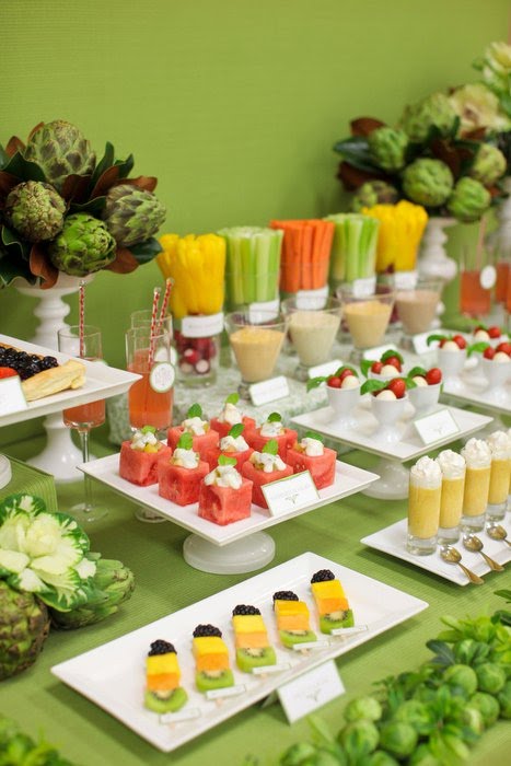 Sheek Shindigs: Fruit and Veggie Table