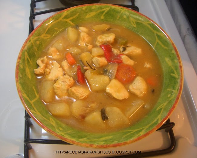 Recetario Spanglish para mis hijos: Cazuela de pollo. Versión 1