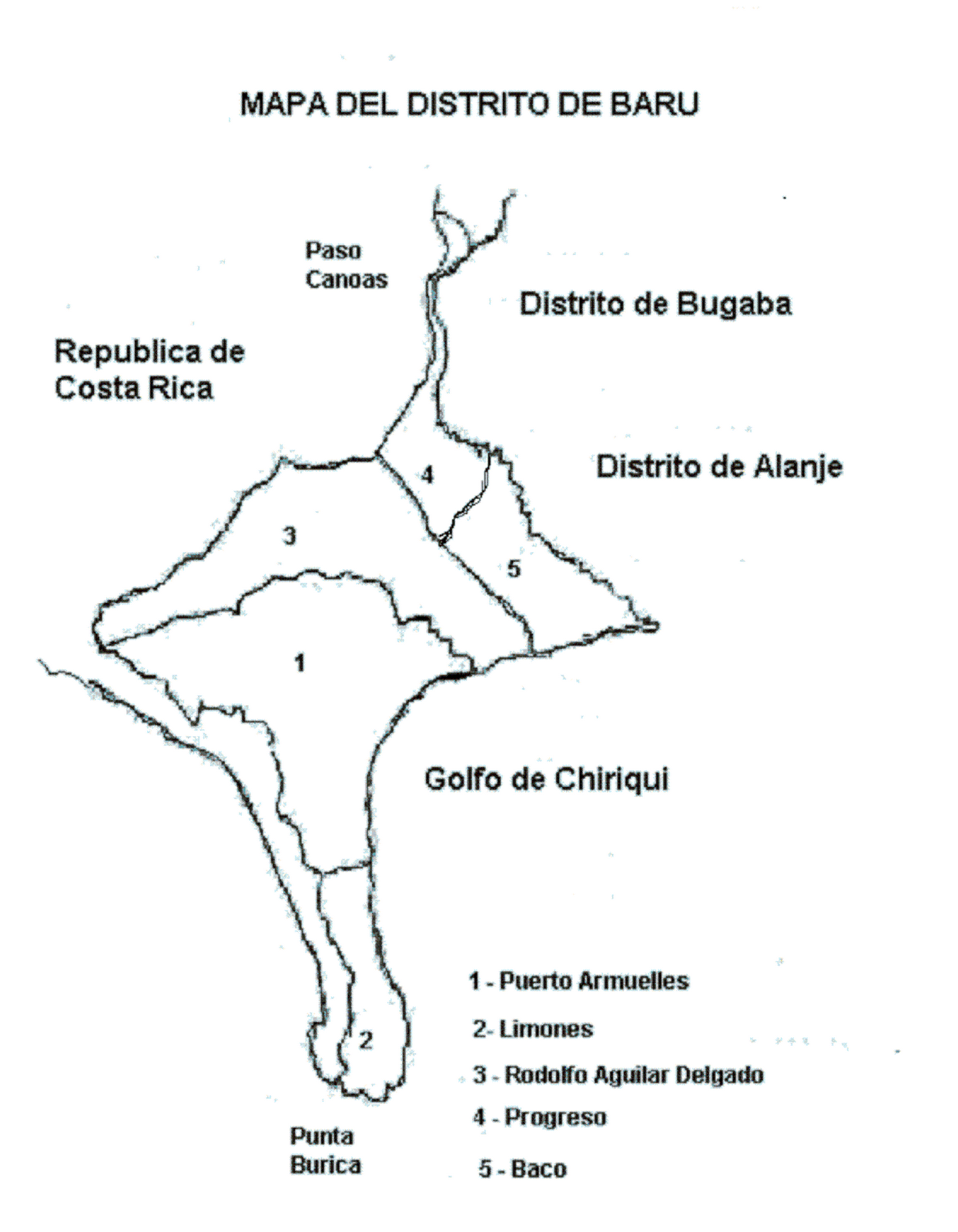 DITRITO DE BARU: DATOS DEL DISTRITO