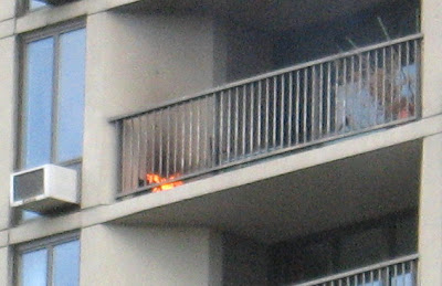 mcbrooklyn: A Balcony Catches Fire in Brooklyn Heights