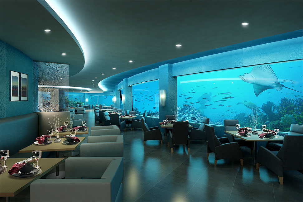 ps5studio - Architectural Illustration: Underwater Restaurant