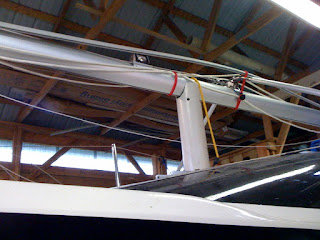 MacGregor 26M Sail Log: Mast Support to reduce flex while trailering