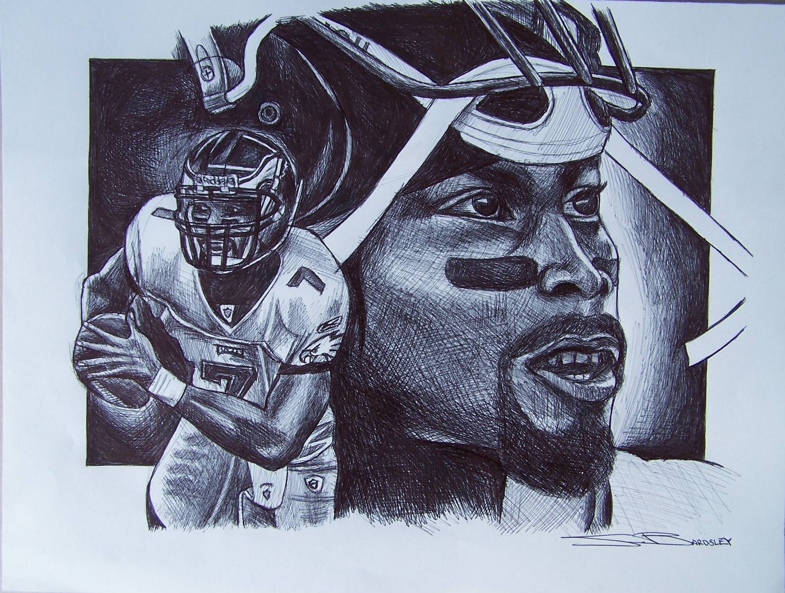 Bardsley Sports Art: Michael Vick 2010