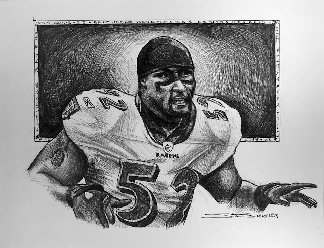 Bardsley Sports Art: Ray Lewis 2008