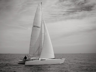 seachange photo: John Conser built Warrior 29 catamaran