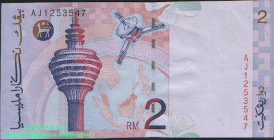 KOLEKSI ABDUL AZIZ: Wang Kertas- Dua Ringgit / Bank Notes-Two Ringgit.