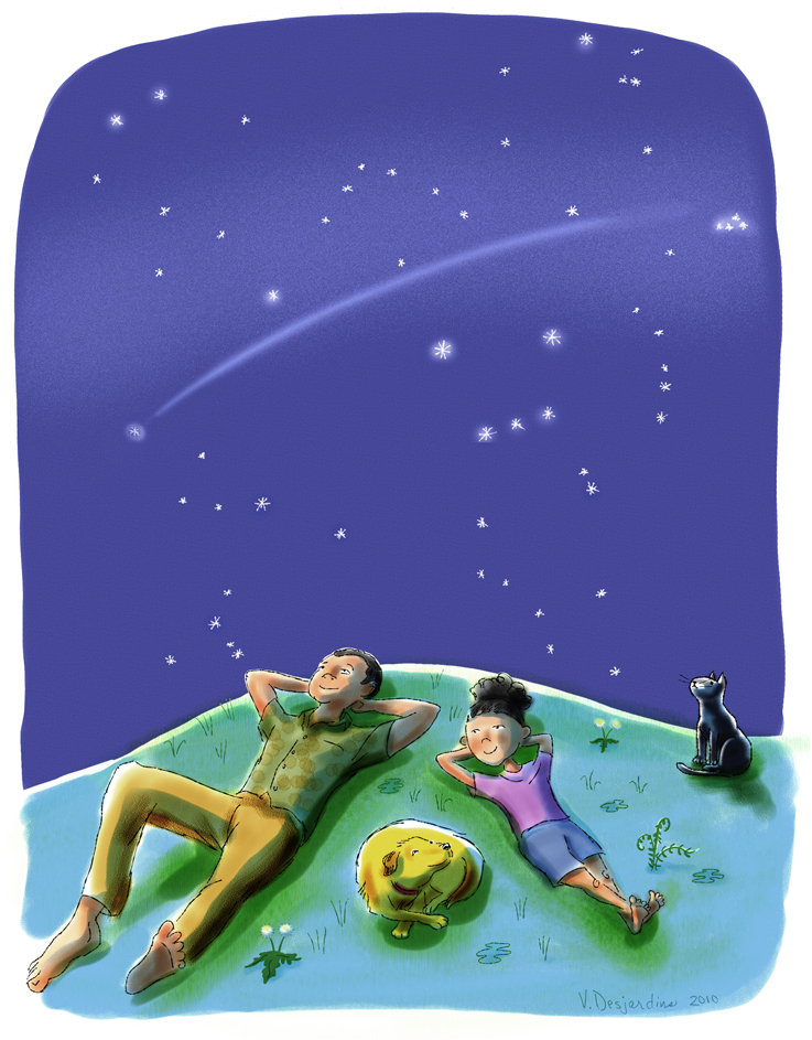 Light and Shade: Illustration Friday - Star Gazing