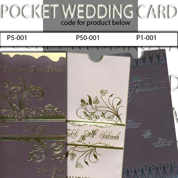 POCKET WEDDING CARD ~ MALAYA WEDDING