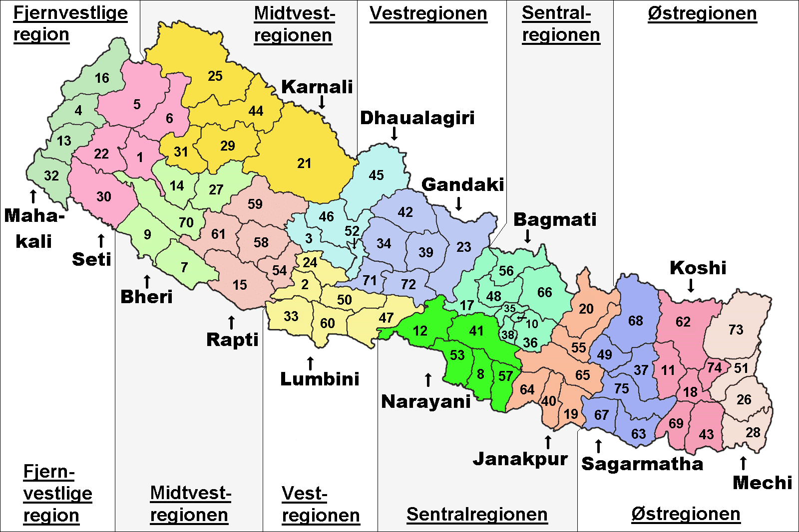 Mero Nepal: Subdivisions of Nepal