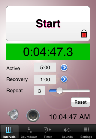 iPhone Interval Timer