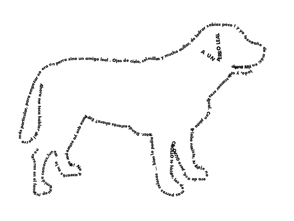 Caligrama de perro - Imagui
