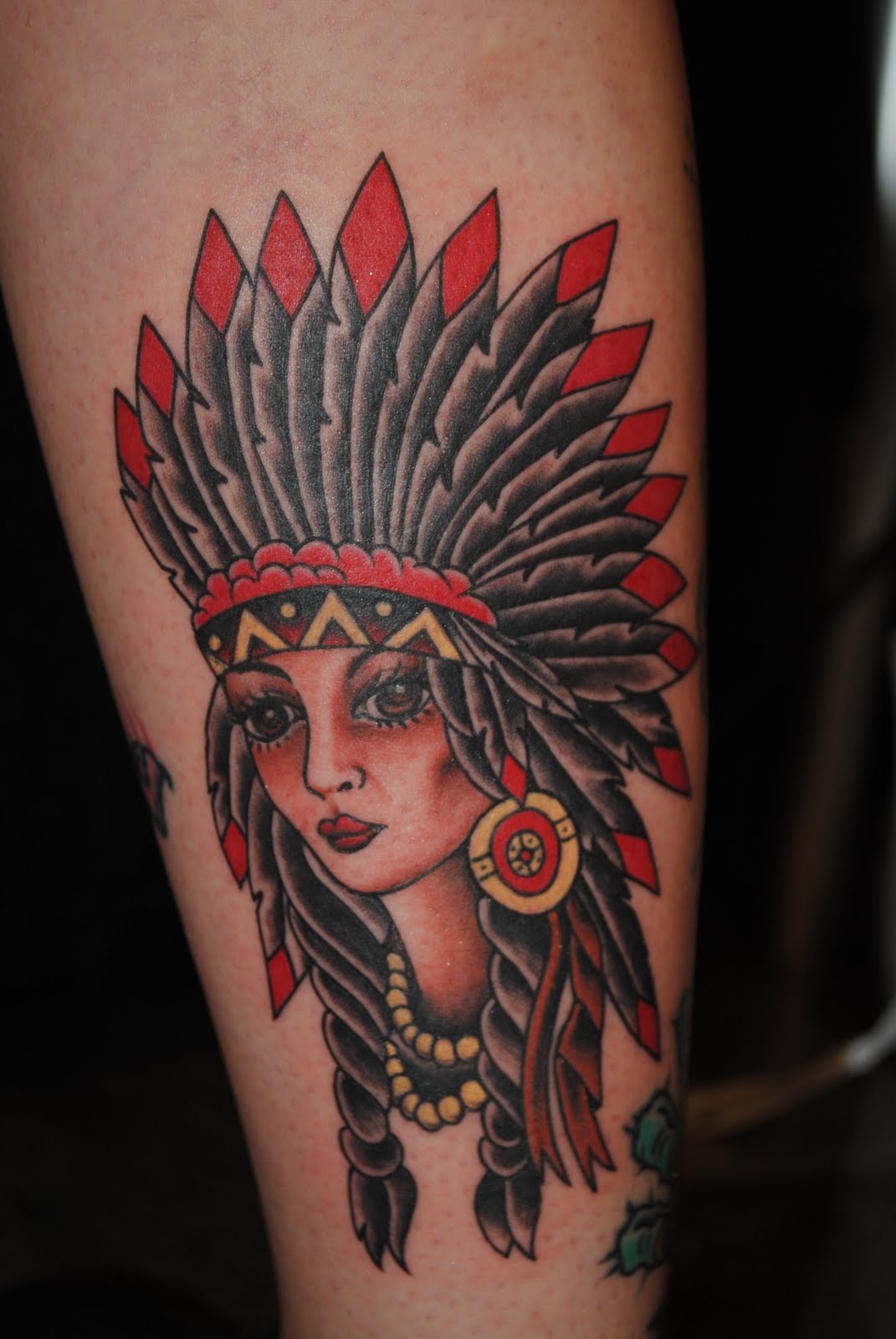 TATTOOING THE WORLD OVER: BOB ROBERTS DESIGN (INDIAN MAIDEN)