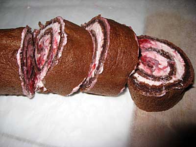Chocolate Rolls with Raspberry Coulis (Guest Post) - Roti n Rice