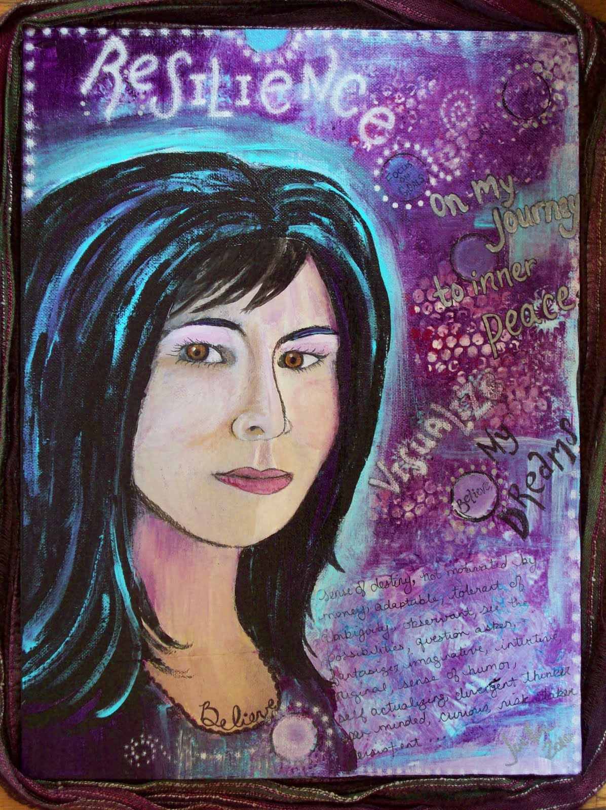 One Artsy Chick: Self Portrait Mixed Media Collage 2010