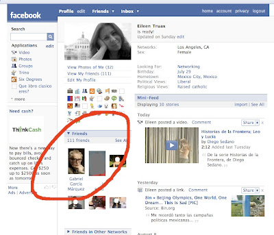 Tienes un Recado: Recado del feisbuc