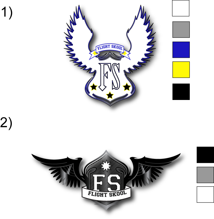 Arbitrary Designs: Flight Skool logo spread