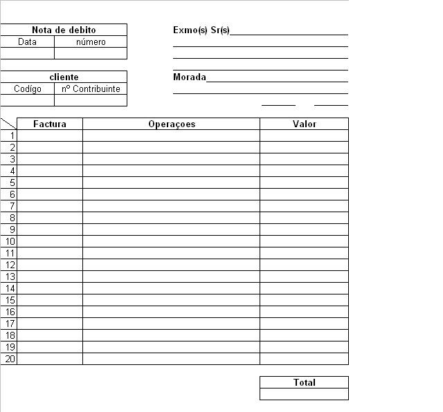 Portfolio Fábio Telo Tecnicas administrativas: Nota de Debito
