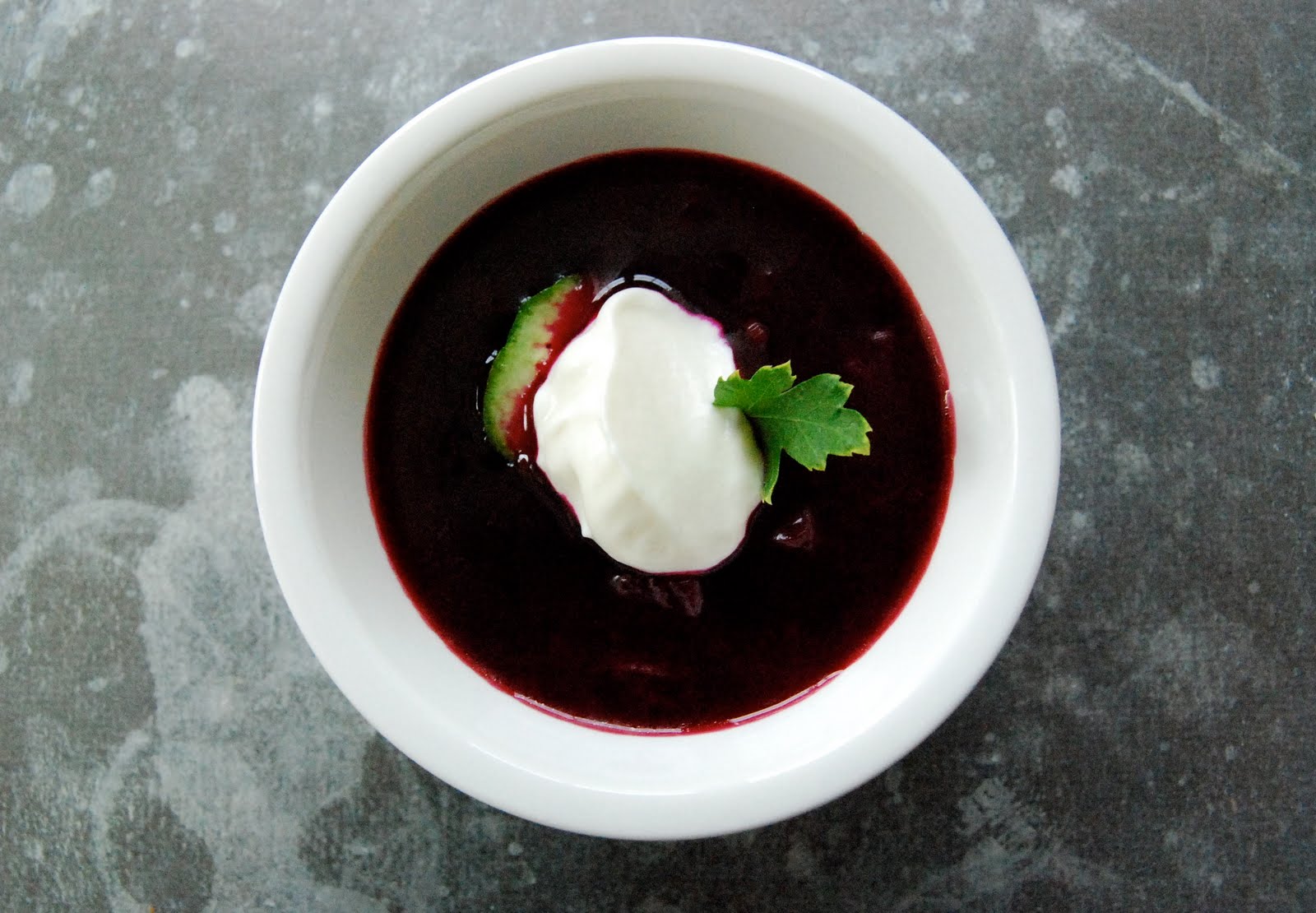 cup and table: summer borscht